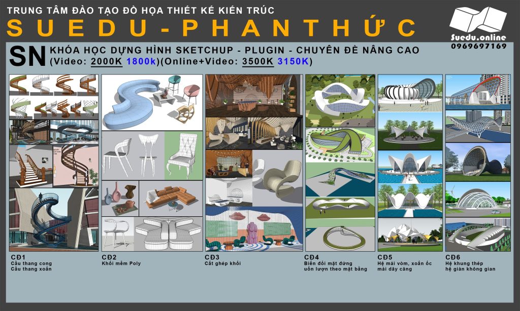 SUEDU – SUEDU Đào tạo SketchUp Chuyên Nghiệp – SketchUp Online – SUEDU
