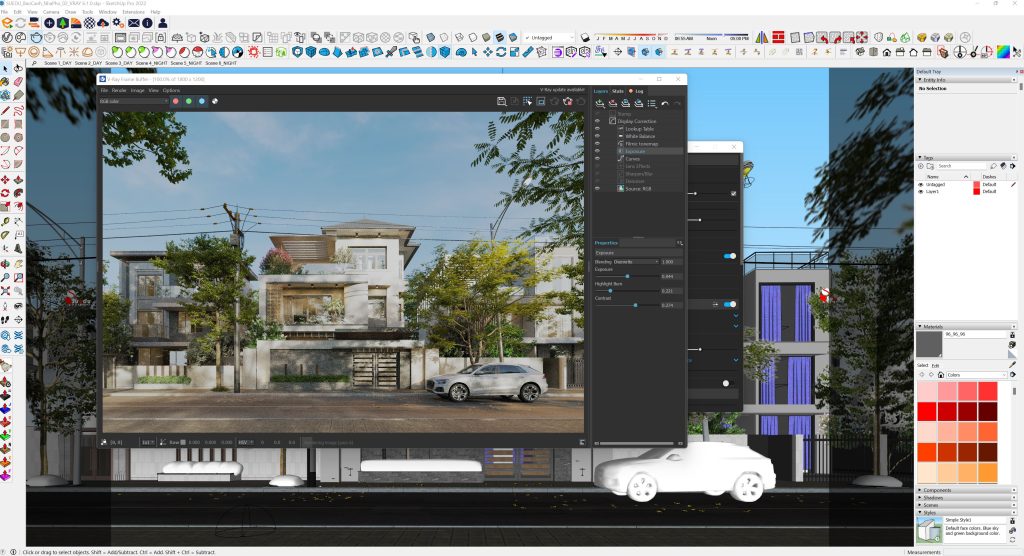 Model mẫu SU+VRAY+VANTAGE full vật liệu +2 Setting (SU.VR.04)