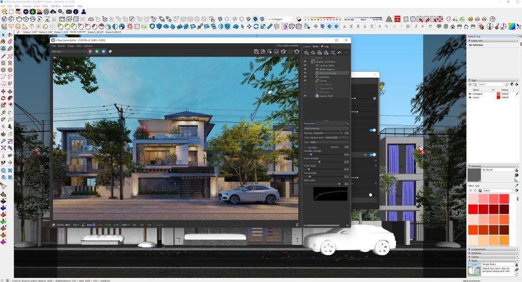 Model mẫu SU+VRAY+VANTAGE full vật liệu +2 Setting (SU.VR.04)
